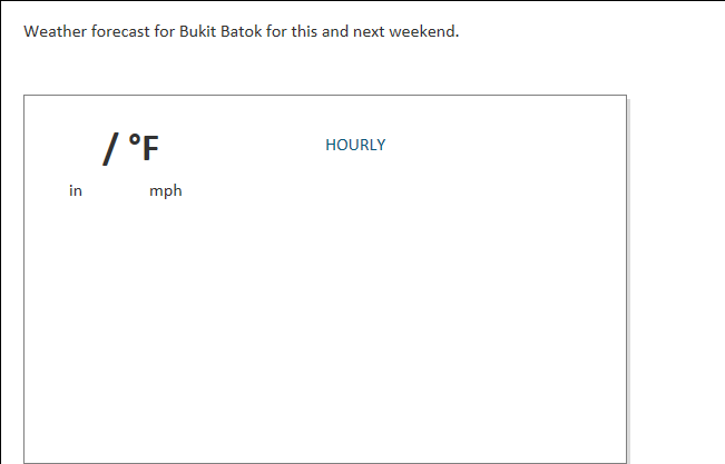 Weather Bukit Batok, Singapore weekend - Meteobox.com